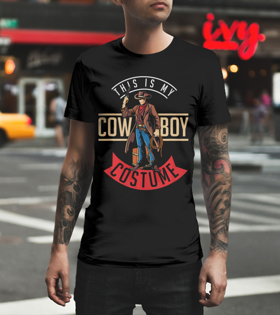 This Is My Cowboy Costume Halloween Western T-Shirt