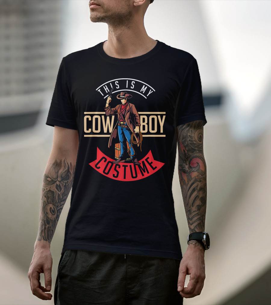 This Is My Cowboy Costume Halloween Western T-Shirt