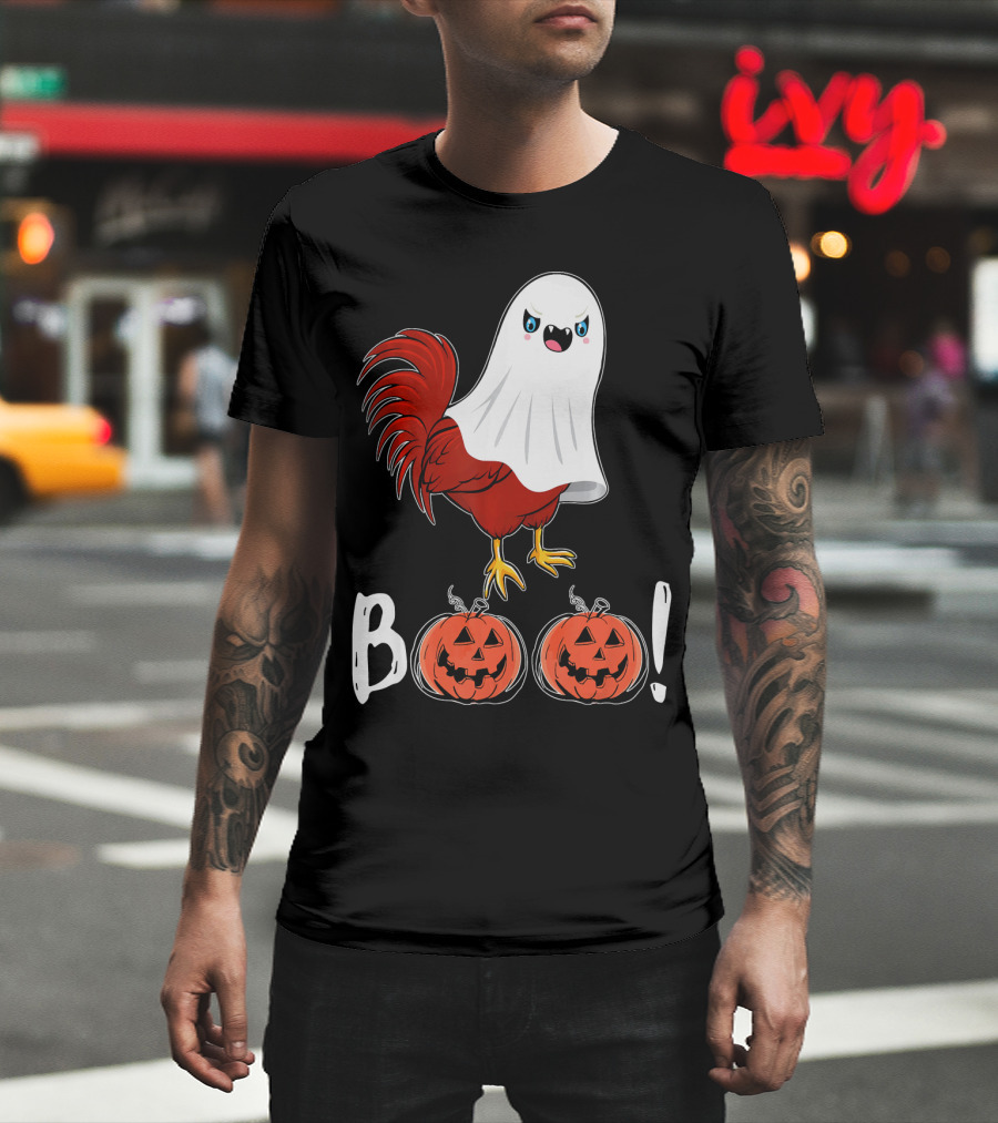BOO Chicken Ghost Jack-O'-Lanterns T-Shirt