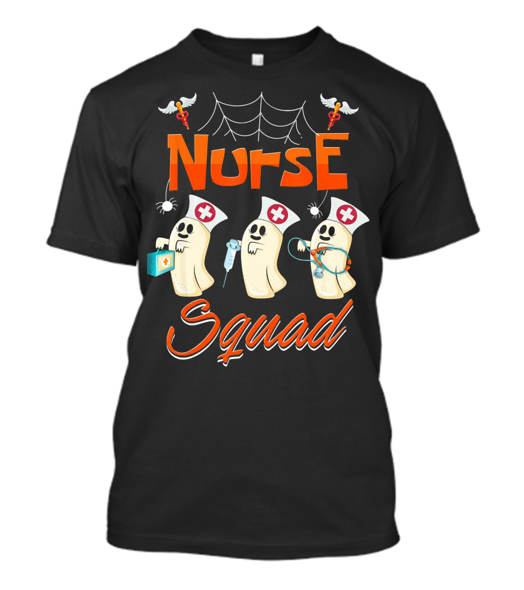 Nurse Squad Spooky Ghosts Halloween Nurse Team T-Shirt
