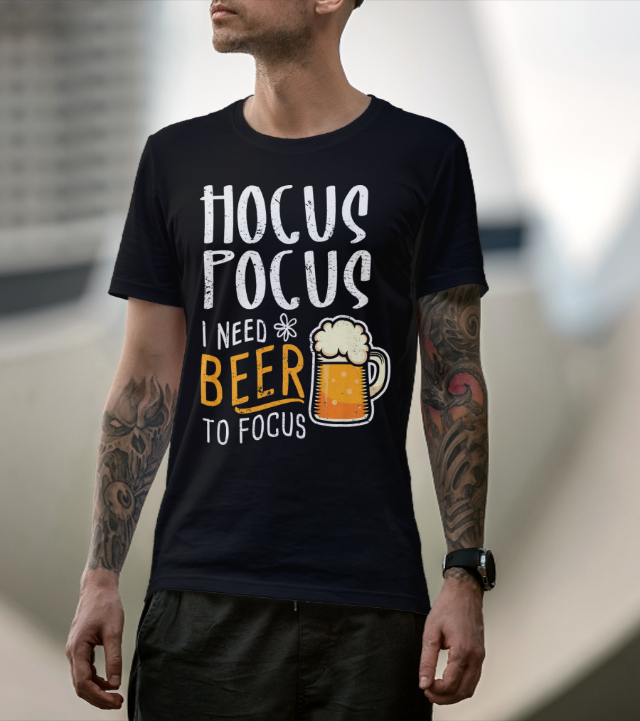 Hocus Pocus I Need Beer To Focus Mug T-Shirt