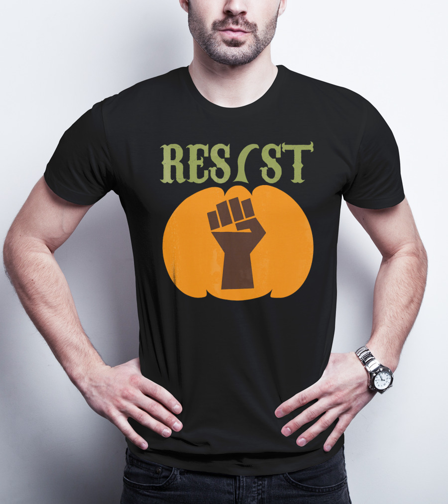 Resist Halloween Pumpkin Fist Political T-Shirt