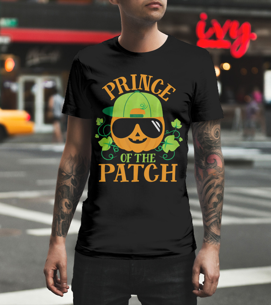Prince Pumpkin Of The Patch In Shades And Green Hat T-Shirt