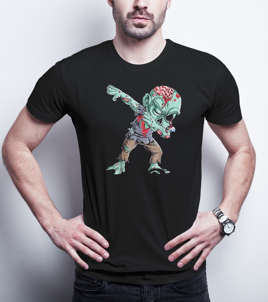 Dabbing Zombie Creepy Halloween Monster Dance T-Shirt