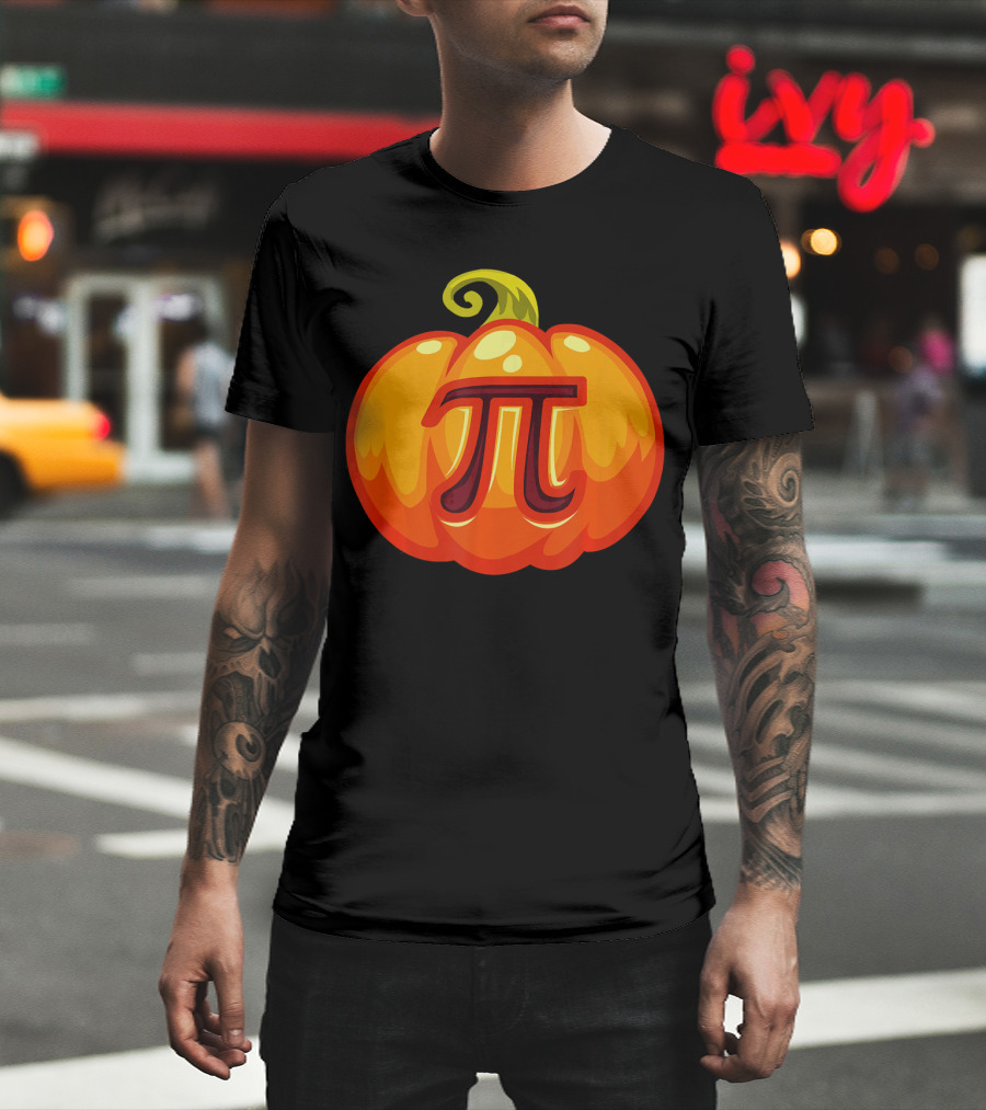 Math Teacher Pi Symbol Pumpkin Halloween Costume T-Shirt