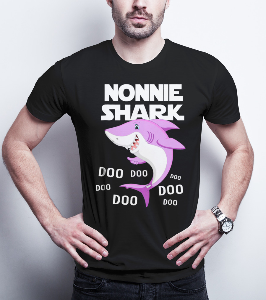 Nonnie Shark Doo Doo Doo Grandma Gift T-Shirt