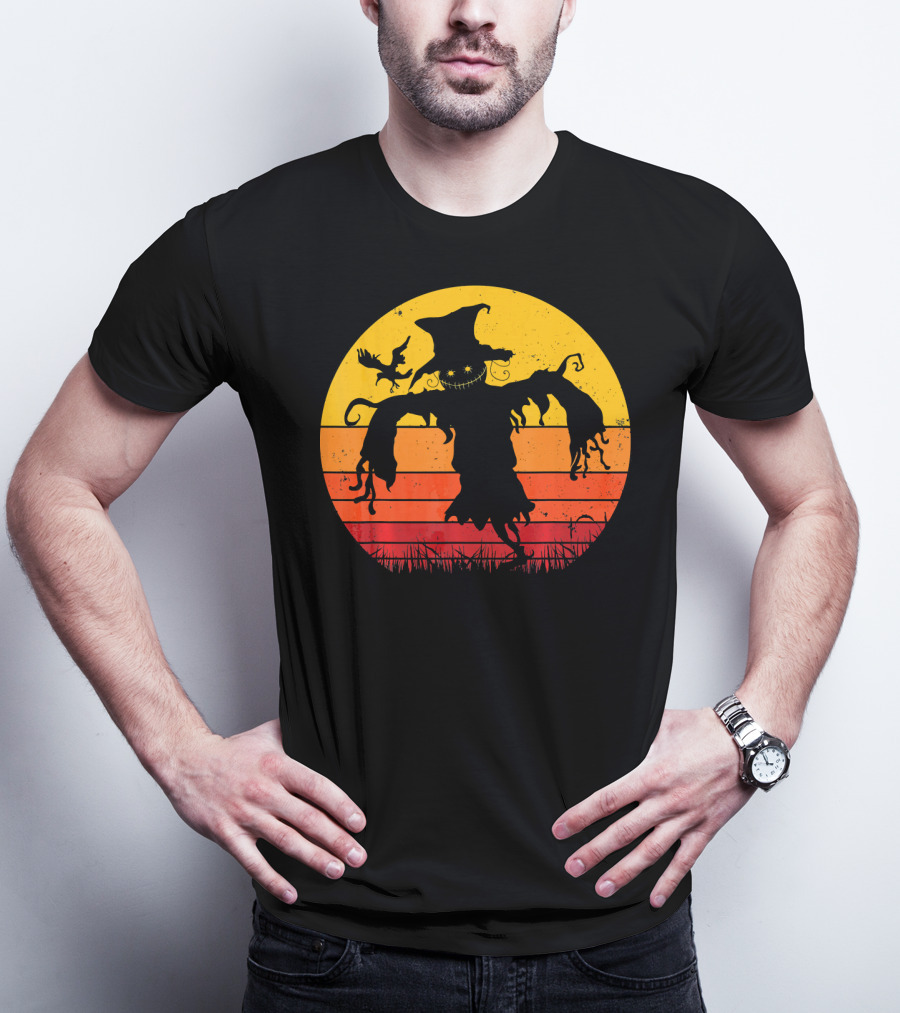 Vintage Scarecrow Retro Sunset T-Shirt