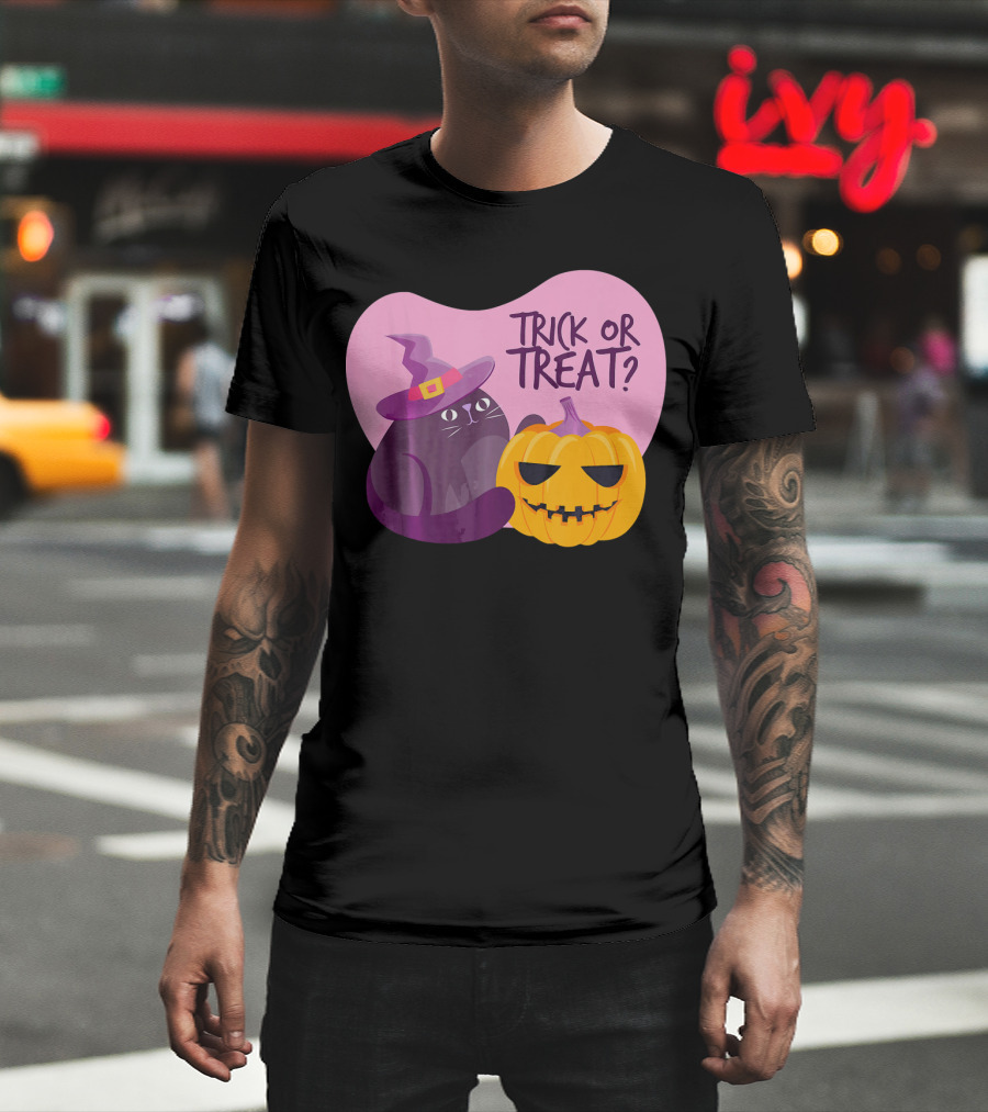 Trick Or Treat Happy Halloween Day Kids Halloween Pump T-Shirt