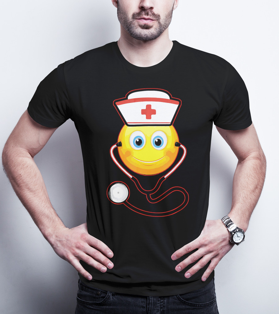 Smiley Nurse Stethoscope Halloween Girls T-Shirt