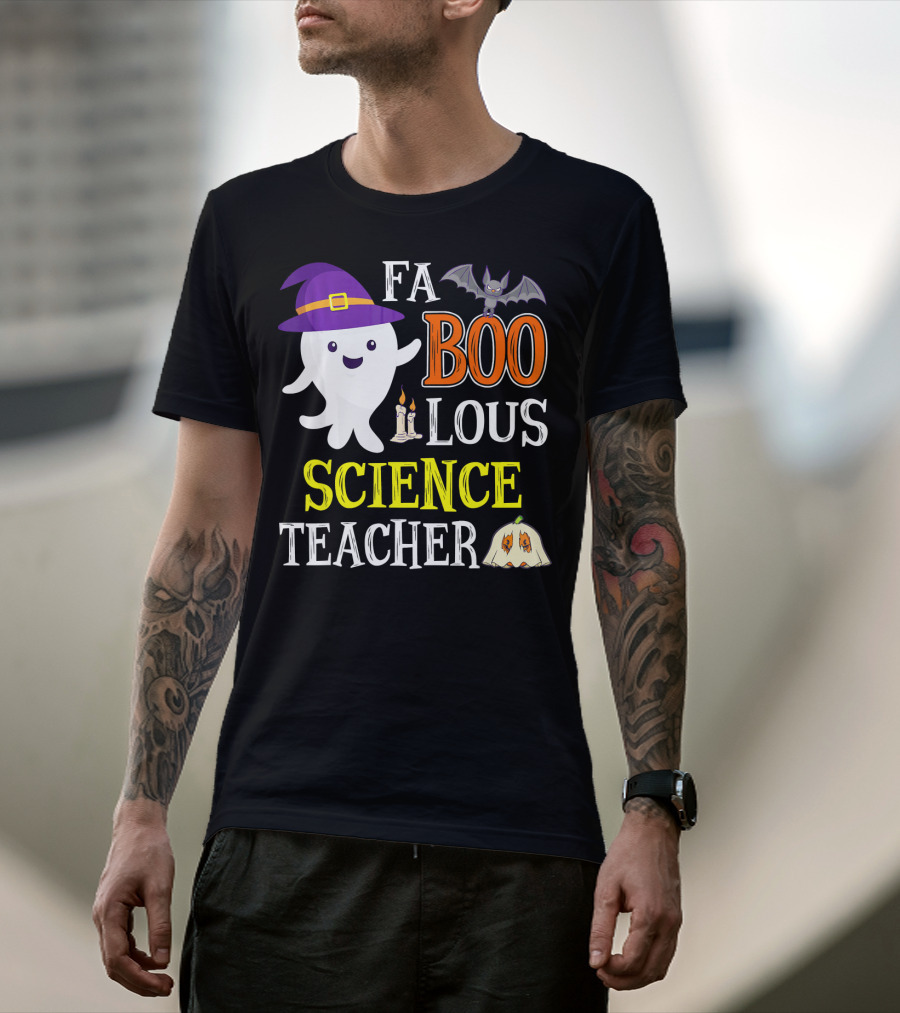 FaBOOlous Science Teacher Ghost Halloween T-Shirt