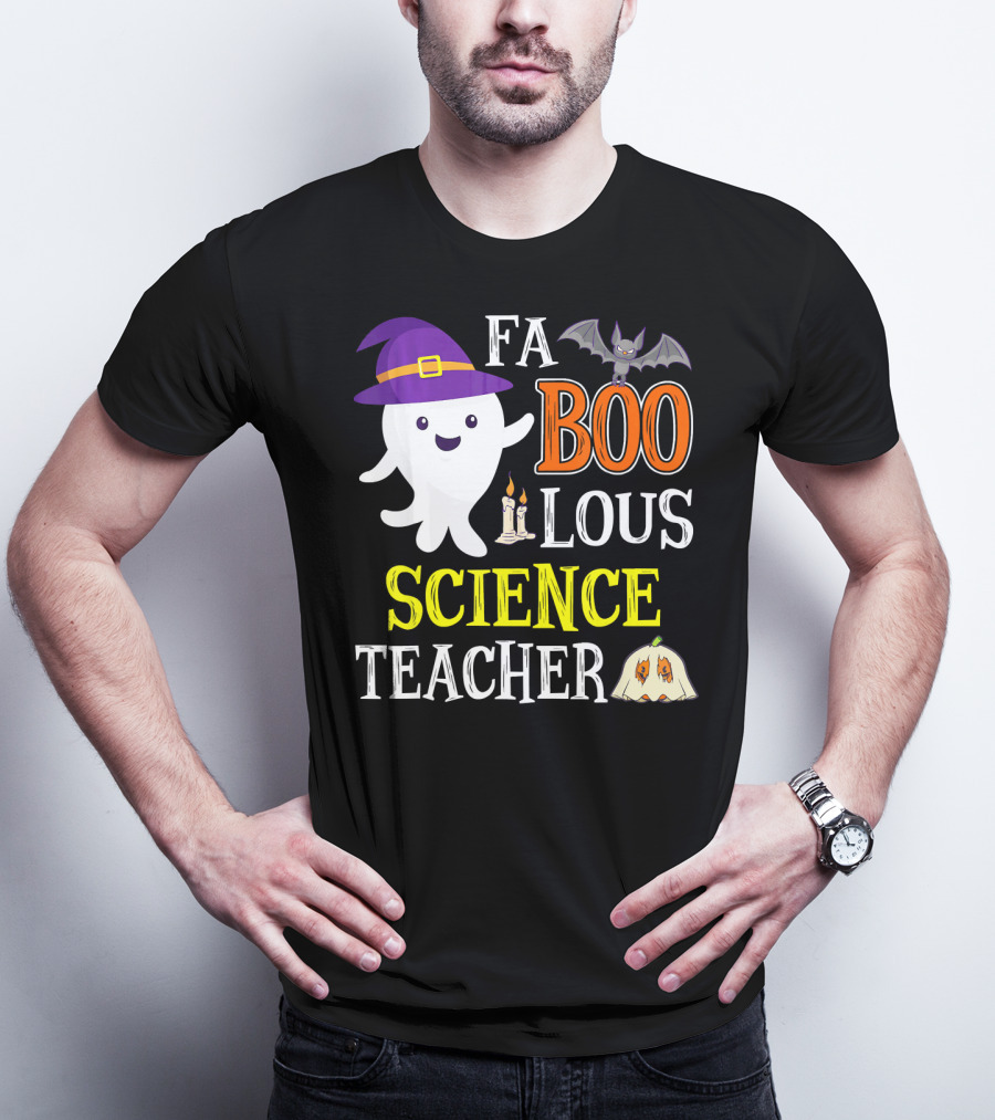 FaBOOlous Science Teacher Ghost Halloween T-Shirt