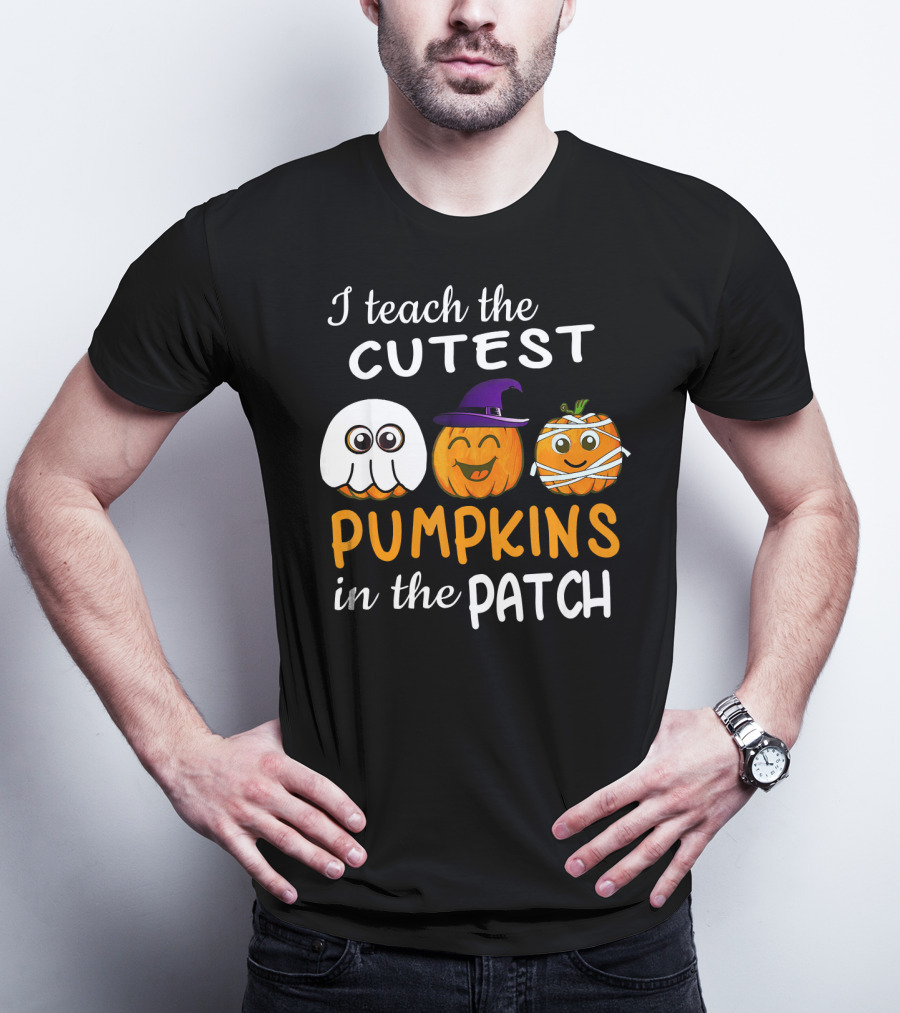 I Teach The Cutest Pumpkins In The Patch Ghost Witch Mummy T-Shirt