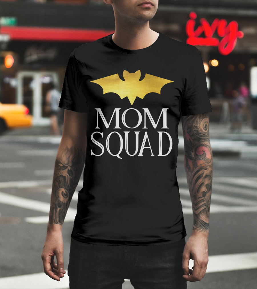 Mom Squad Gold Bat T-Shirt