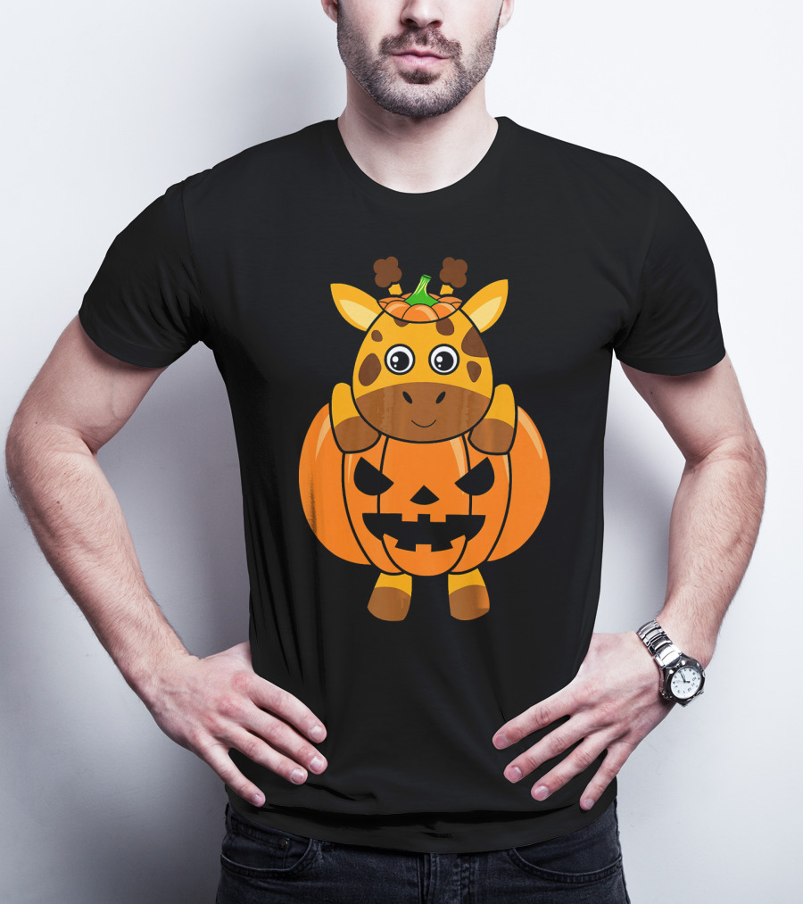 Adorable Giraffe Pumpkin Halloween Costume Body T-Shirt