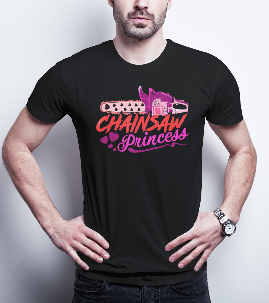 CHAINSWAW Princess Funny Halloween Chainsaw Princess T-Shirt