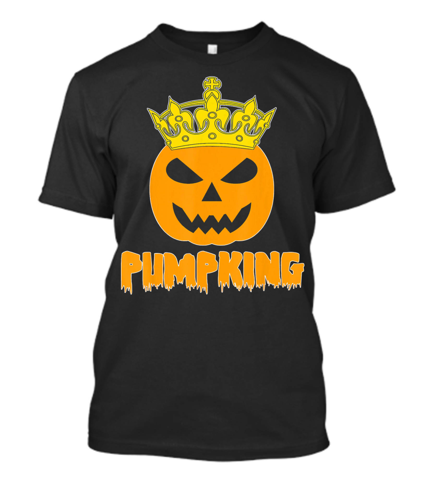Pumpking Crowned Jack-o'-Lantern Halloween Couple Humor T-Shirt