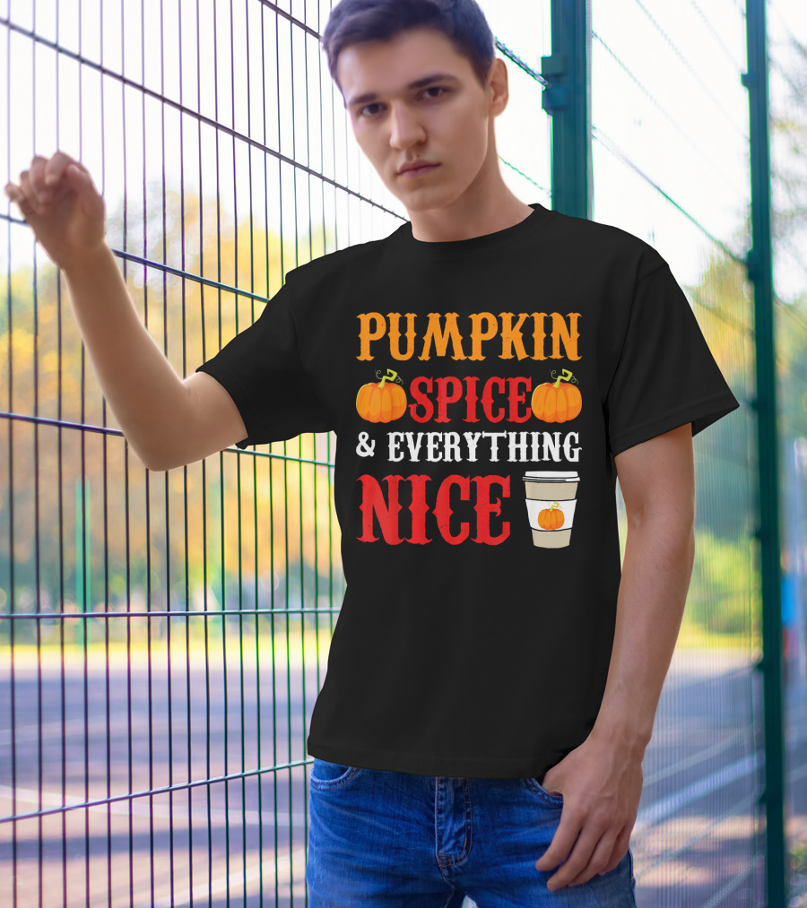 Pumpkin Spice And Everything Nice Coffee Halloween Costume T-Shirt