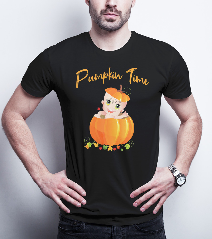 Pumpkin Time Baby Halloween Pumpkin T-Shirt
