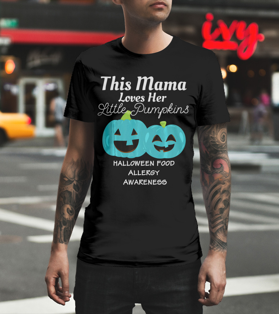 This Mama Loves Her Little Pumpkins Halloween Food Allergy Awareness T-Shirt