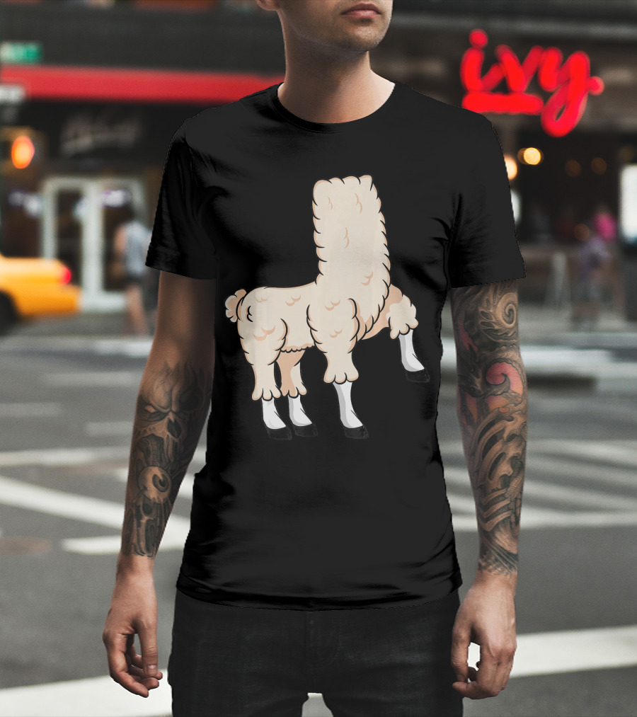 Llama Costume Halloween Easy Cosplay Headless T-Shirt