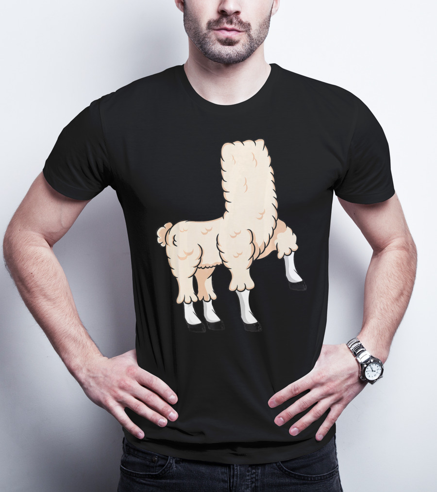 Llama Costume Halloween Easy Cosplay Headless T-Shirt