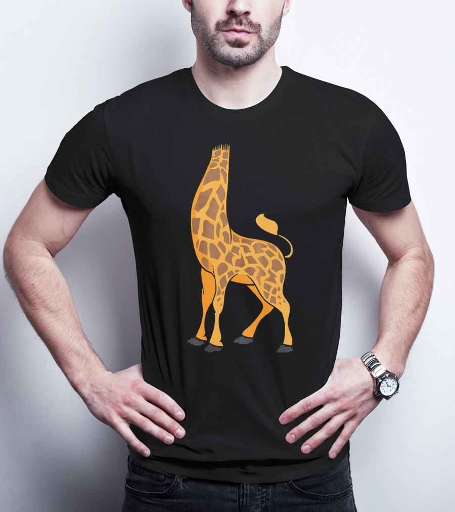 Giraffe In The Style Of A Dinosaur At The Tail End T-Shirt