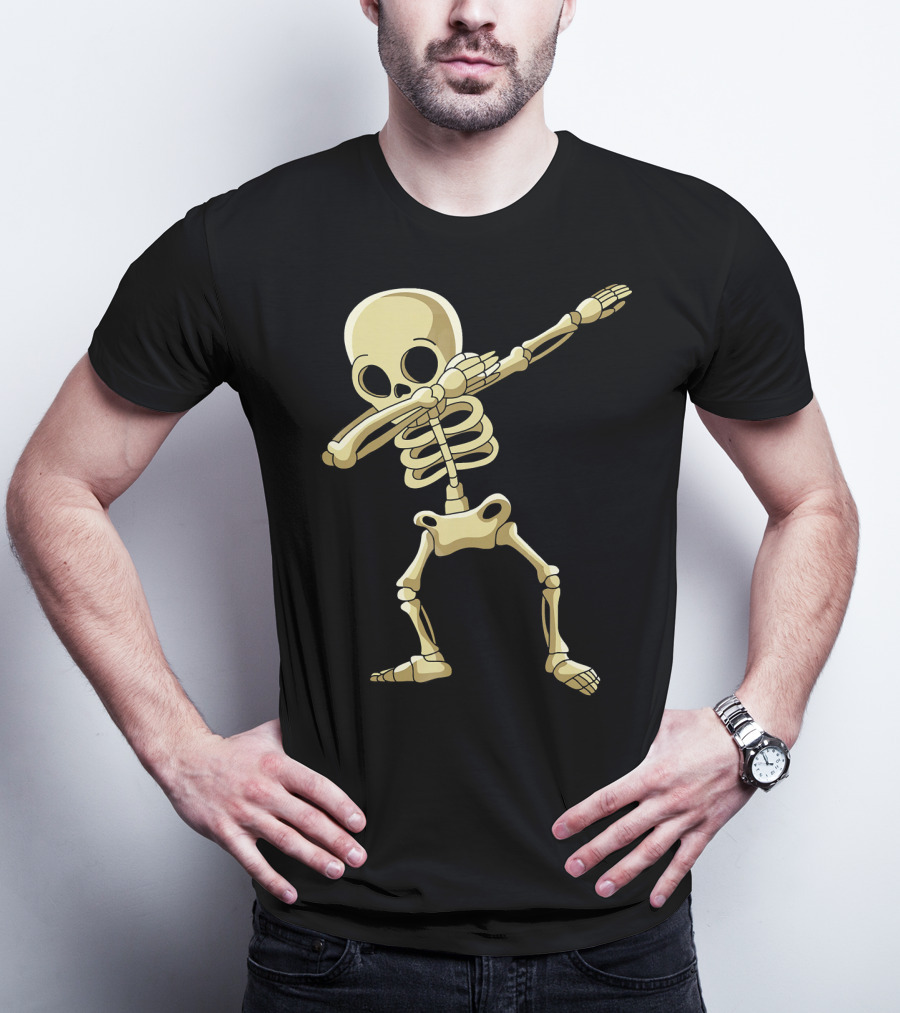 Kids Skeleton Dabbing Pose T-Shirt