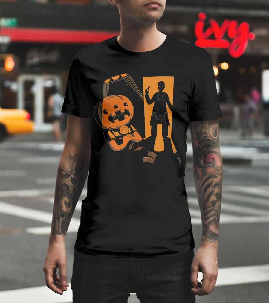Dentist Halloween Horror Pumpkin Patient Dental Hygienist Shadow T-Shirt