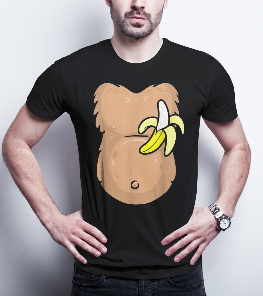 Monkey Costume Banana Belly T-Shirt