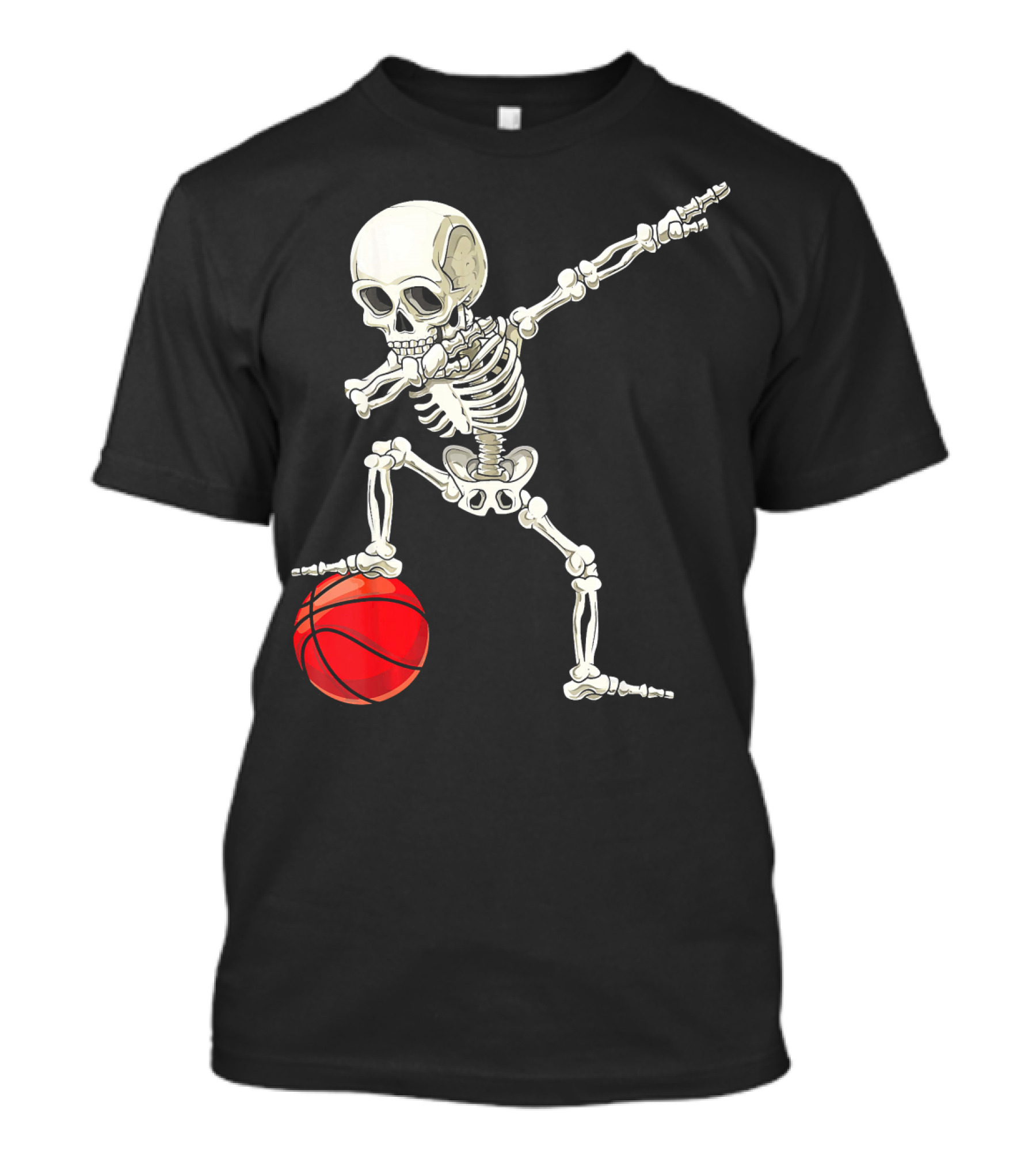 Dab Skeleton Dabbing Basketball Skeleton Pose T-Shirt