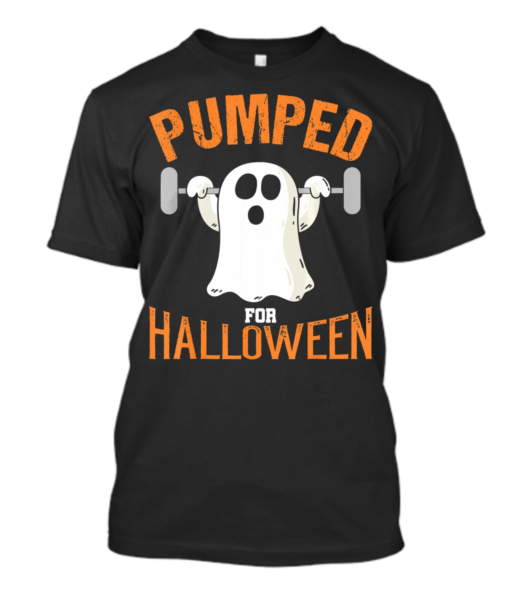 Pumped For Halloween Fitness Ghost T-Shirt