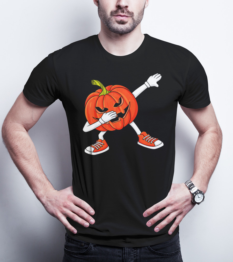 Dabbing Jack O Lantern Pumpkin Dance Pose T-Shirt
