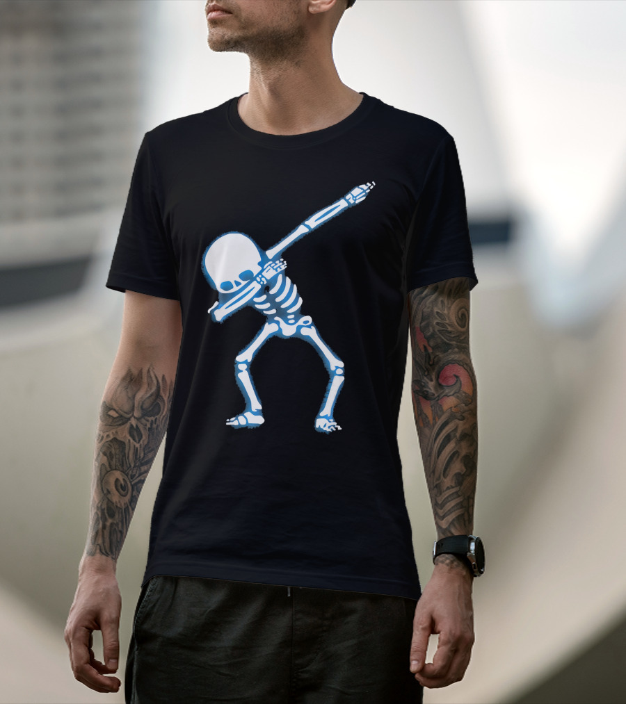 Dabbing Skeleton Dance Pose Fun Halloween T-Shirt