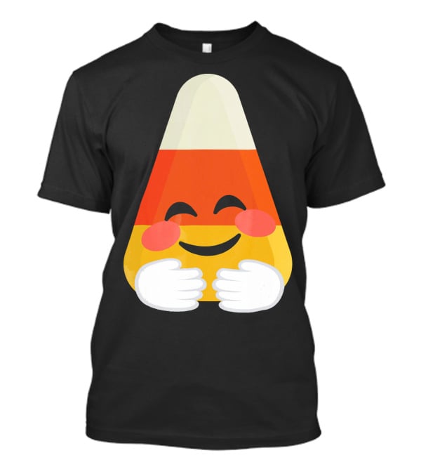 Candy Corn Emoji Hugs Embrace T-Shirt