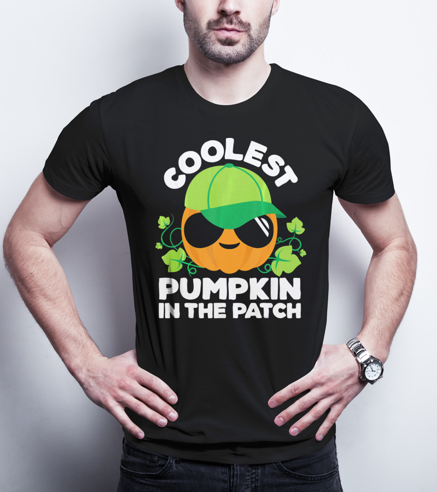 Coolest Pumpkin In The Patch Kids Pumpkin Patch Boys Or Girls Fall Co T-Shirt