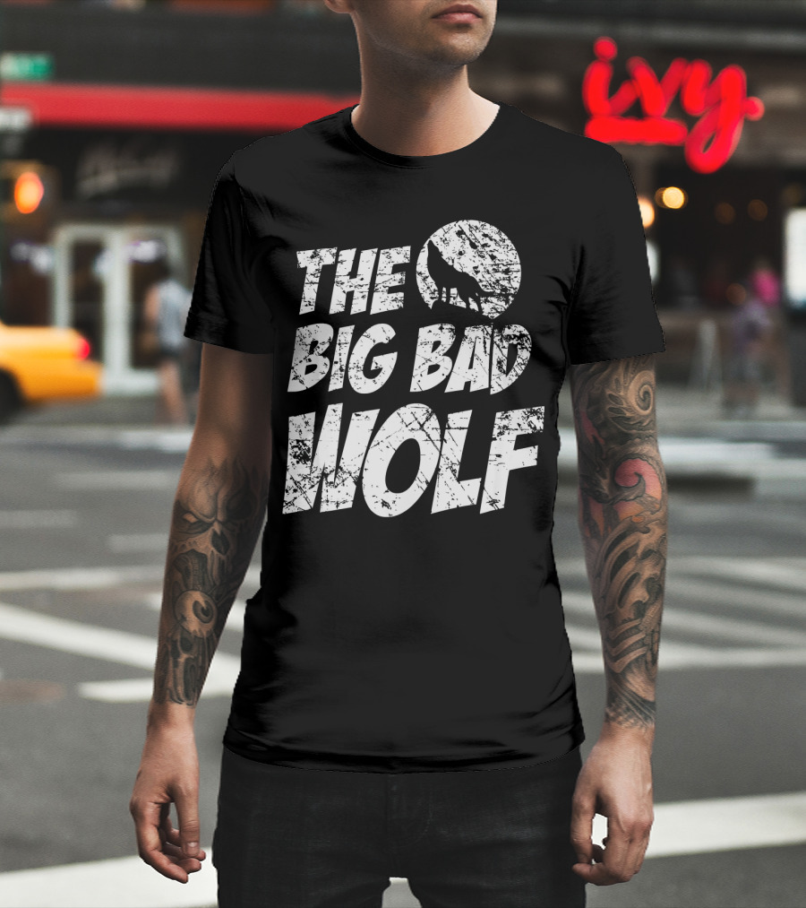 The Big Bad Wolf Howling Silhouette Moon T-Shirt
