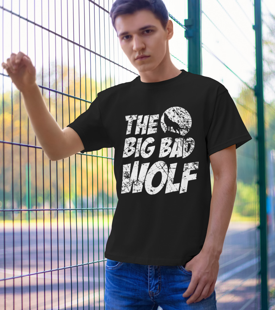 The Big Bad Wolf Howling Silhouette Moon T-Shirt