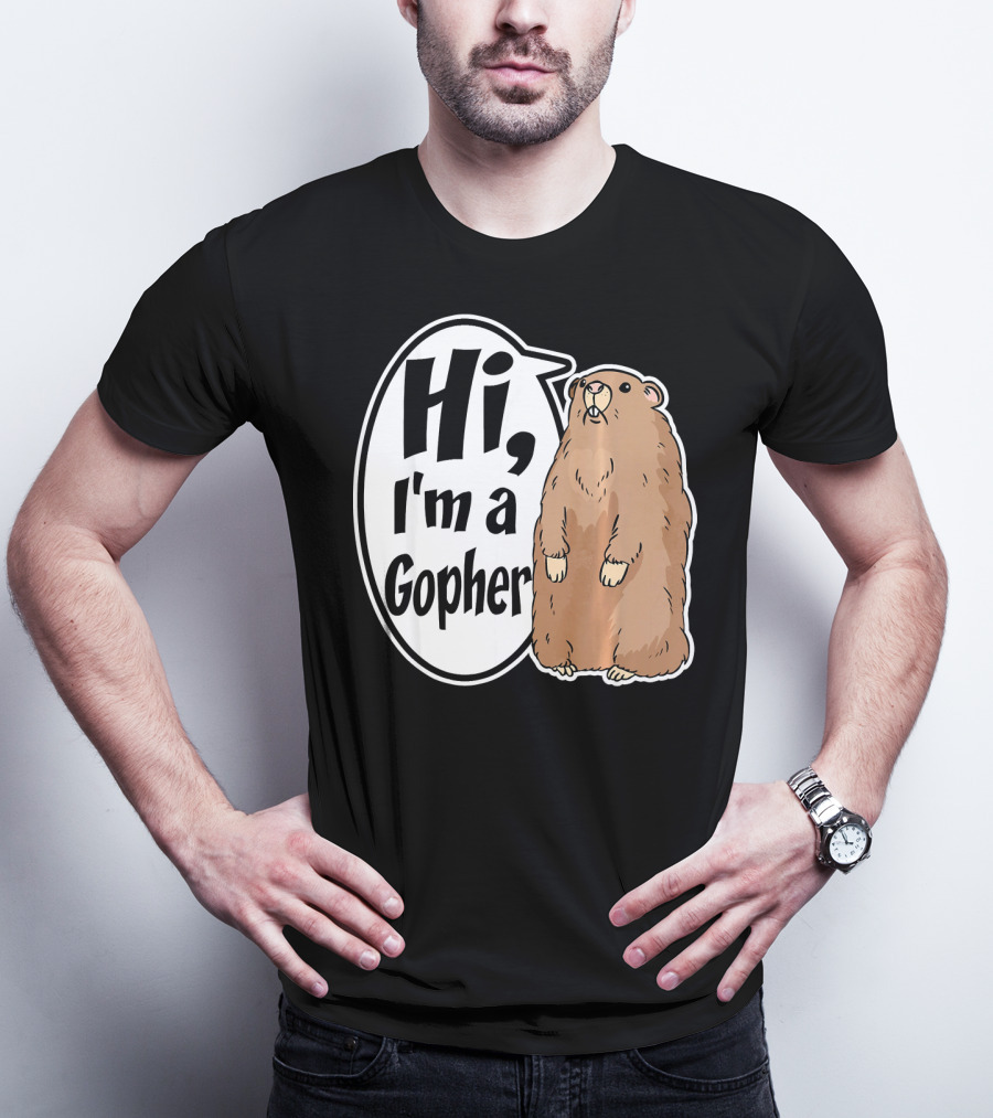 Hi I'm A Gopher Funny Halloween Party Cos T-Shirt
