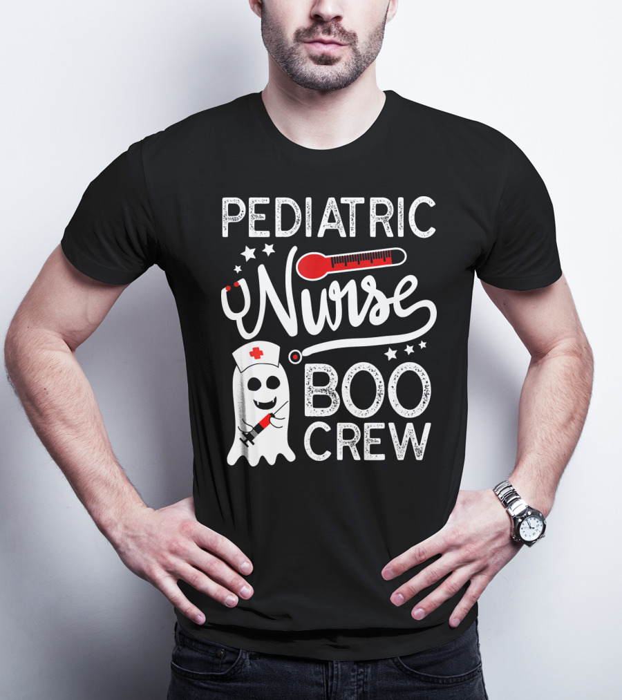 Pediatric Nurse Boo Crew Halloween Costume T-Shirt