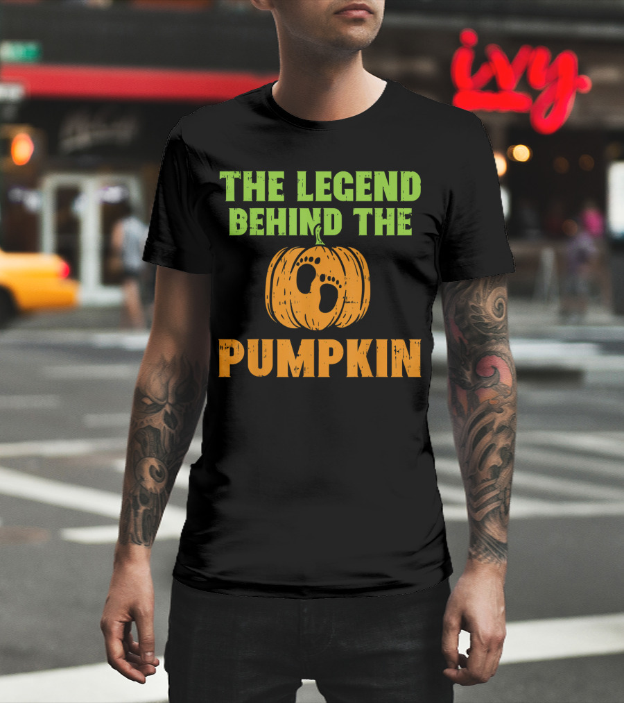 The Legend Behind The Pumpkin Footprints Baby Announcement T-Shirt