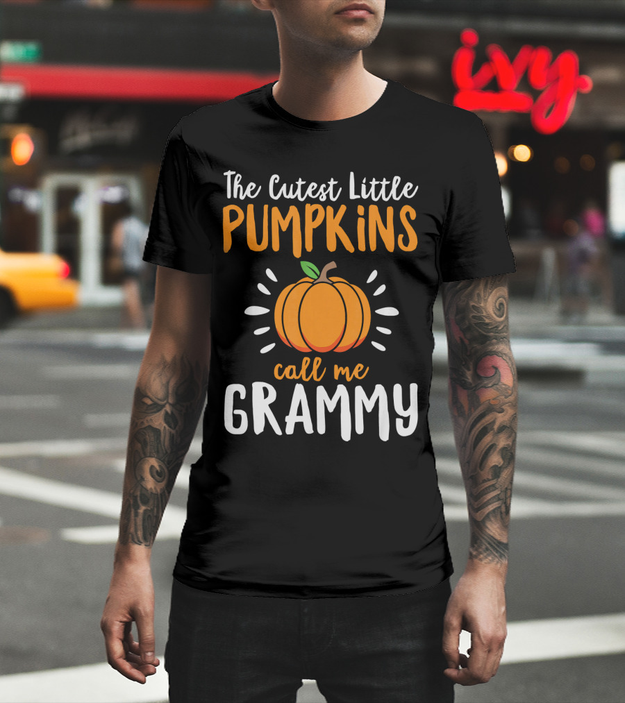 The Cutest Little Pumpkins Call Me Grammy Pumpkin T-Shirt