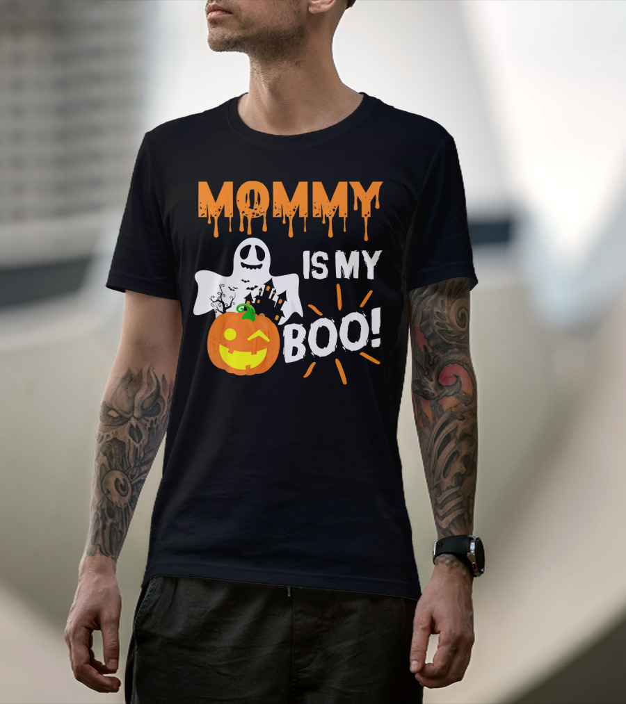 MOMMY IS MY BOO Ghost Pumpkin Halloween T-Shirt