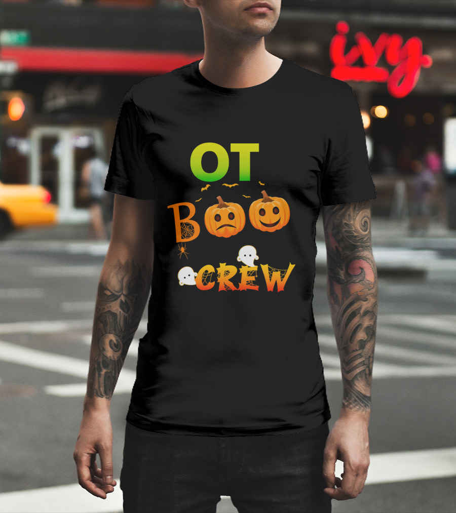 OT Boo Crew Halloween Funny Occupational Pumpkin Ghosts T-Shirt