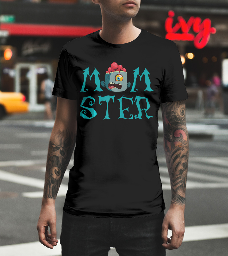 Momster Funny Halloween Shirt With Zombie Monster T-Shirt