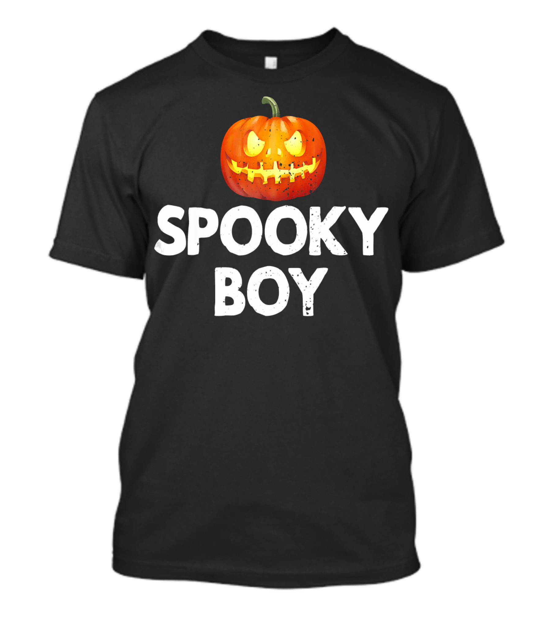 Spooky Boy Halloween Pumpkin Face T-Shirt