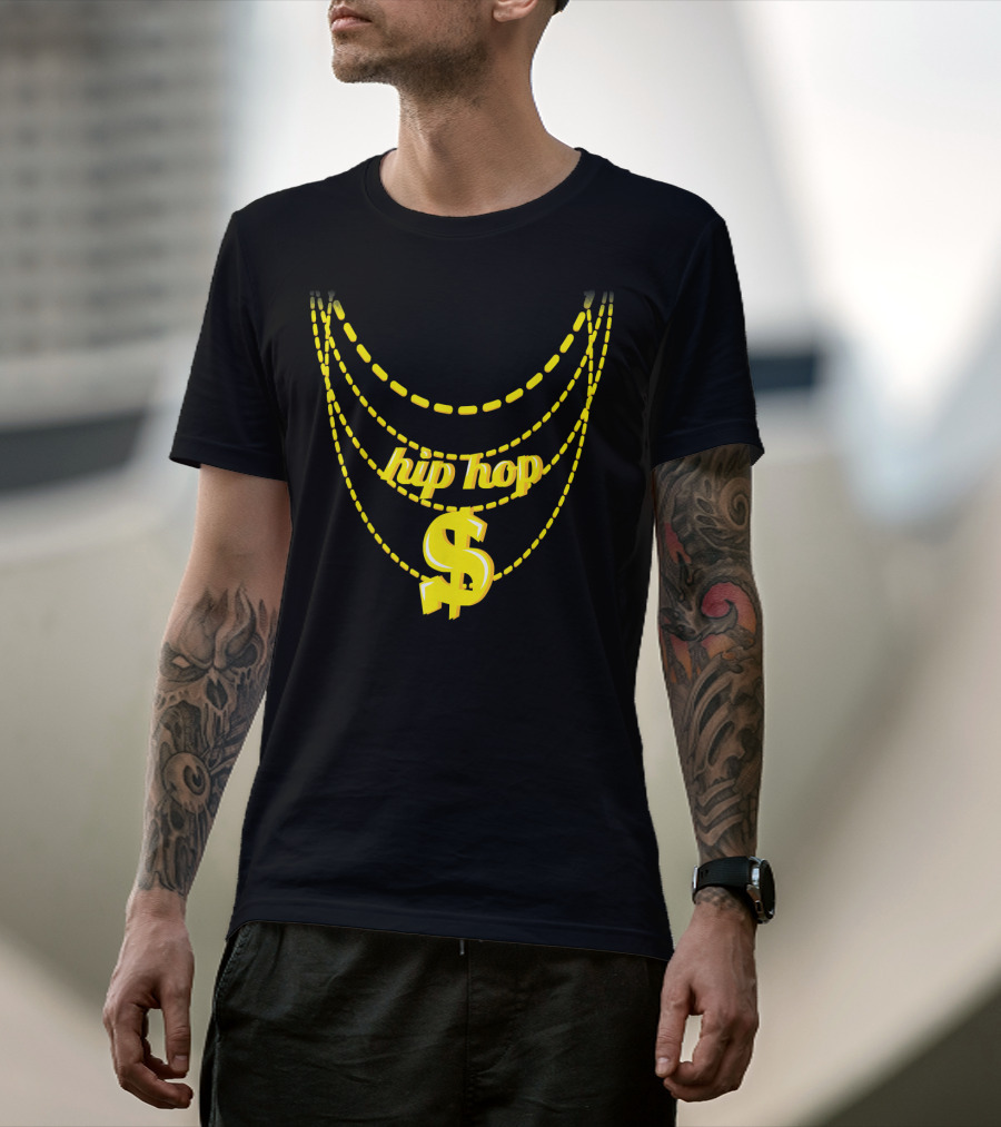 Hip Hop Dollar Sign Chains Costume Halloween T-Shirt