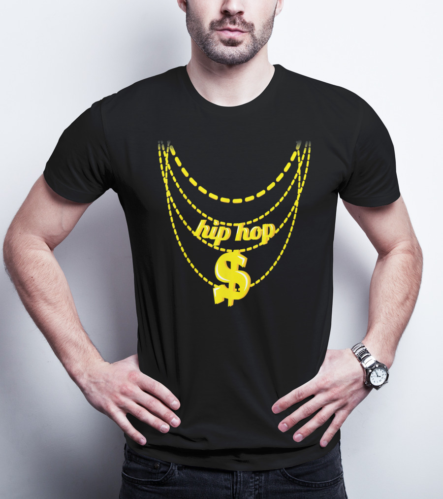 Hip Hop Dollar Sign Chains Costume Halloween T-Shirt
