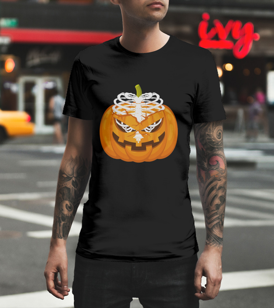 Radiology Halloween Pumpkin X Ray Skeleton T-Shirt