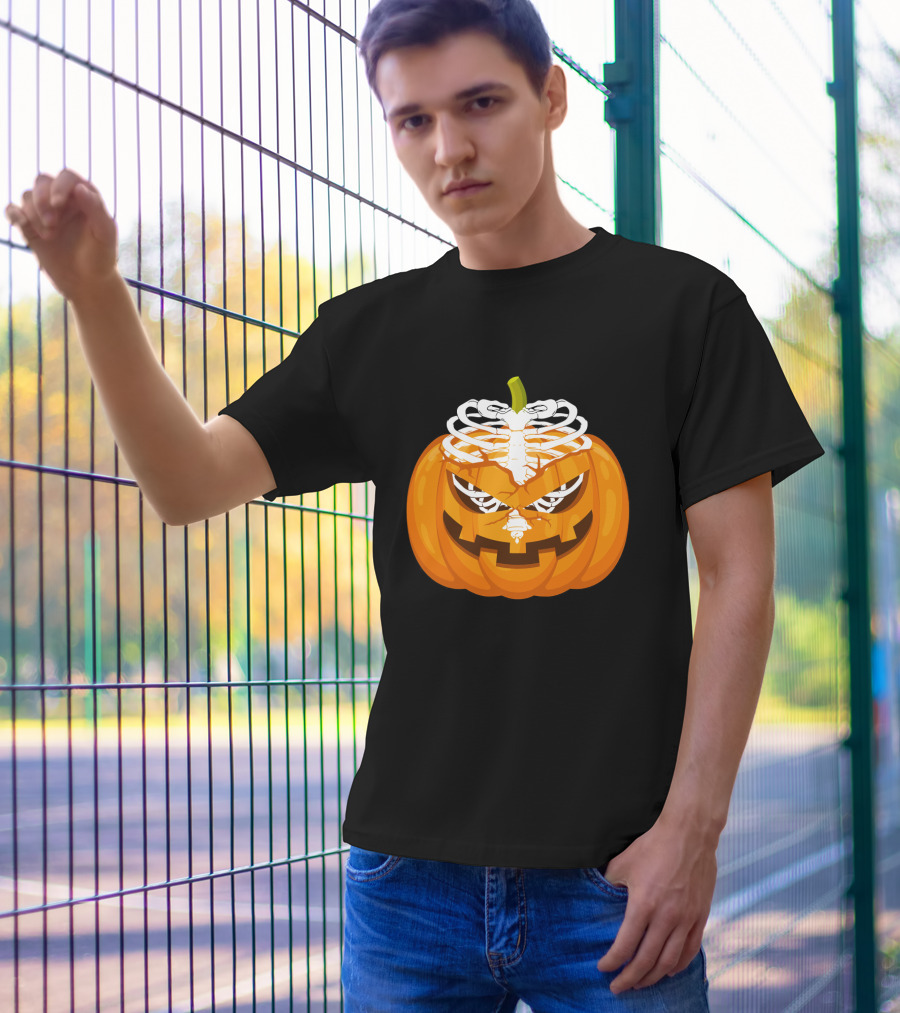 Radiology Halloween Pumpkin X Ray Skeleton T-Shirt