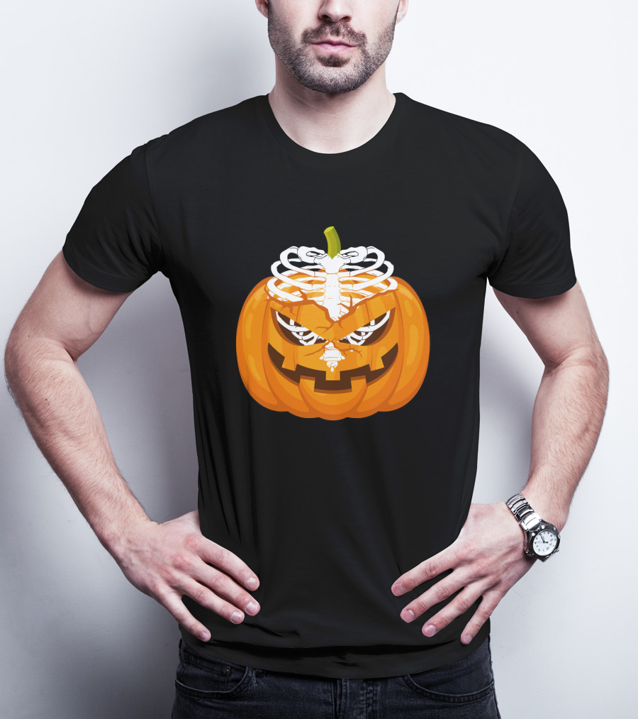 Radiology Halloween Pumpkin X Ray Skeleton T-Shirt